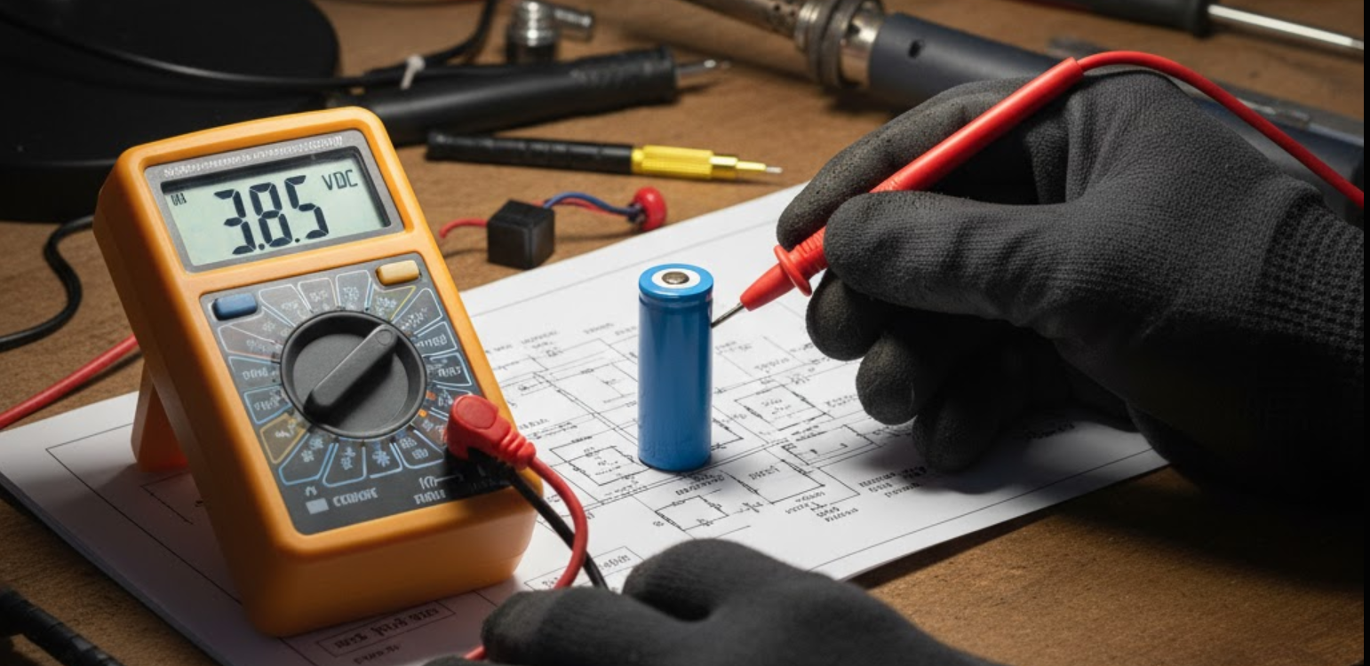 How to test lithium battery voltage.